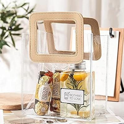 PVC return Gifts bags with leather handle / Ideal for making return gi ...