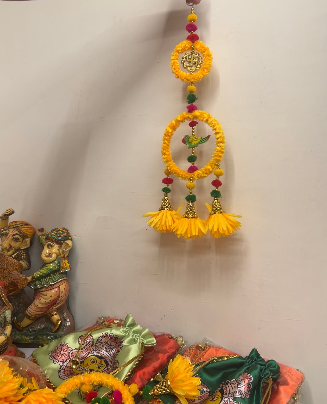 Decorative Swastik parrot, Hangings for Diwali, Navratri festival and ...