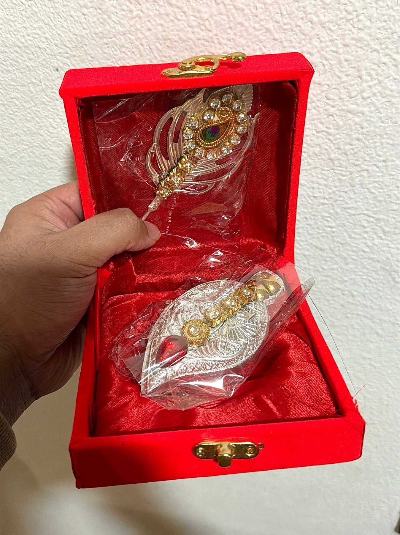 German Silver Corporate Gifting Kumkum Puja Box Sindur Box with Tilak ...