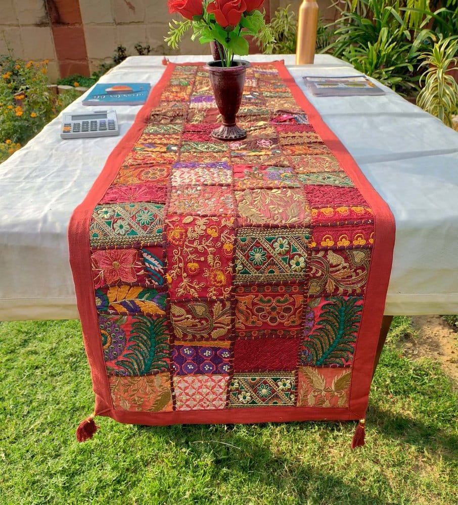 LAMANSH (16*60 inch) Patchwork Table Runners / Mat Runners for Dining ...