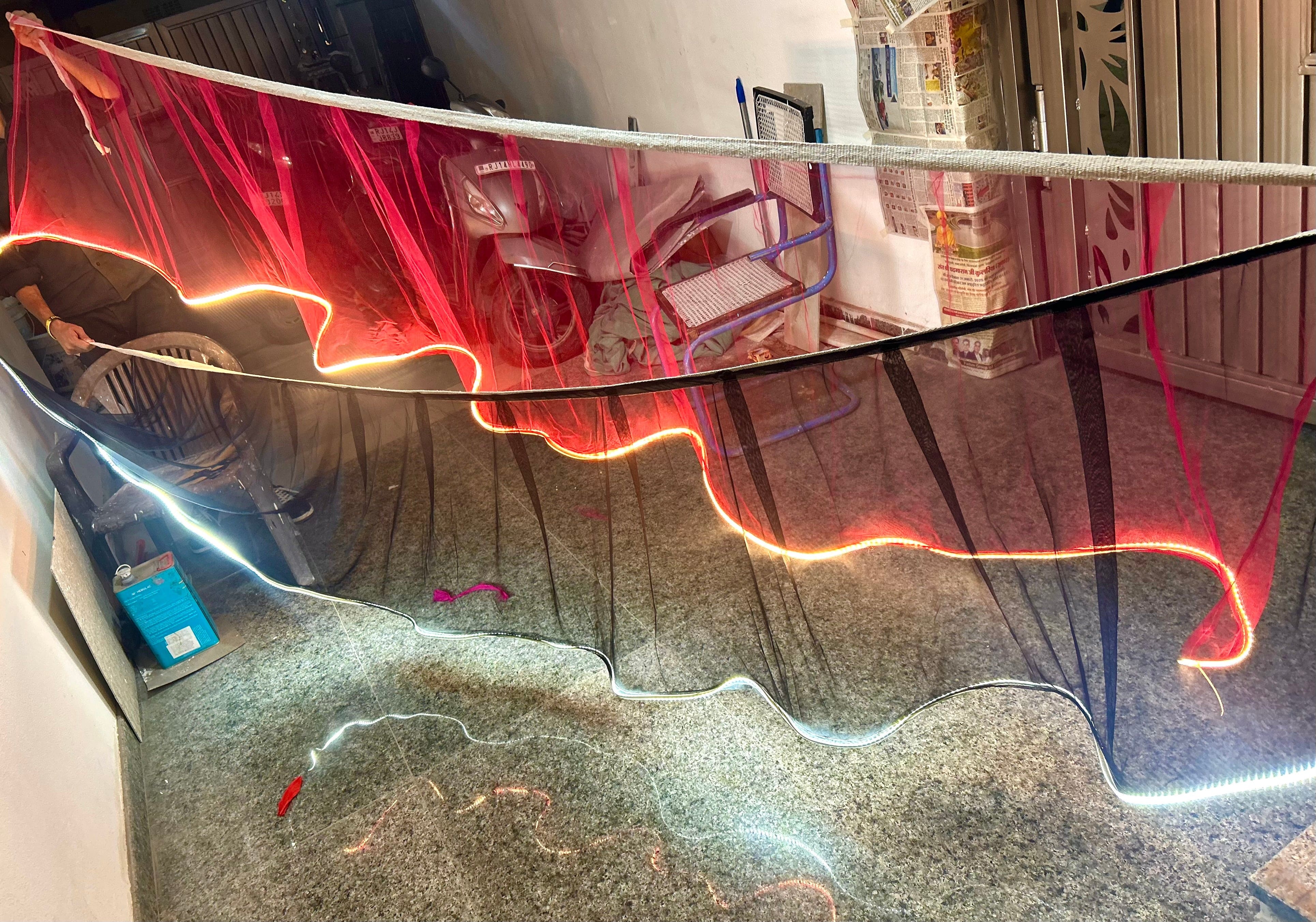 LED jhalar / LED Frill / Net lights on ceiling / Ceiling light curtain ...