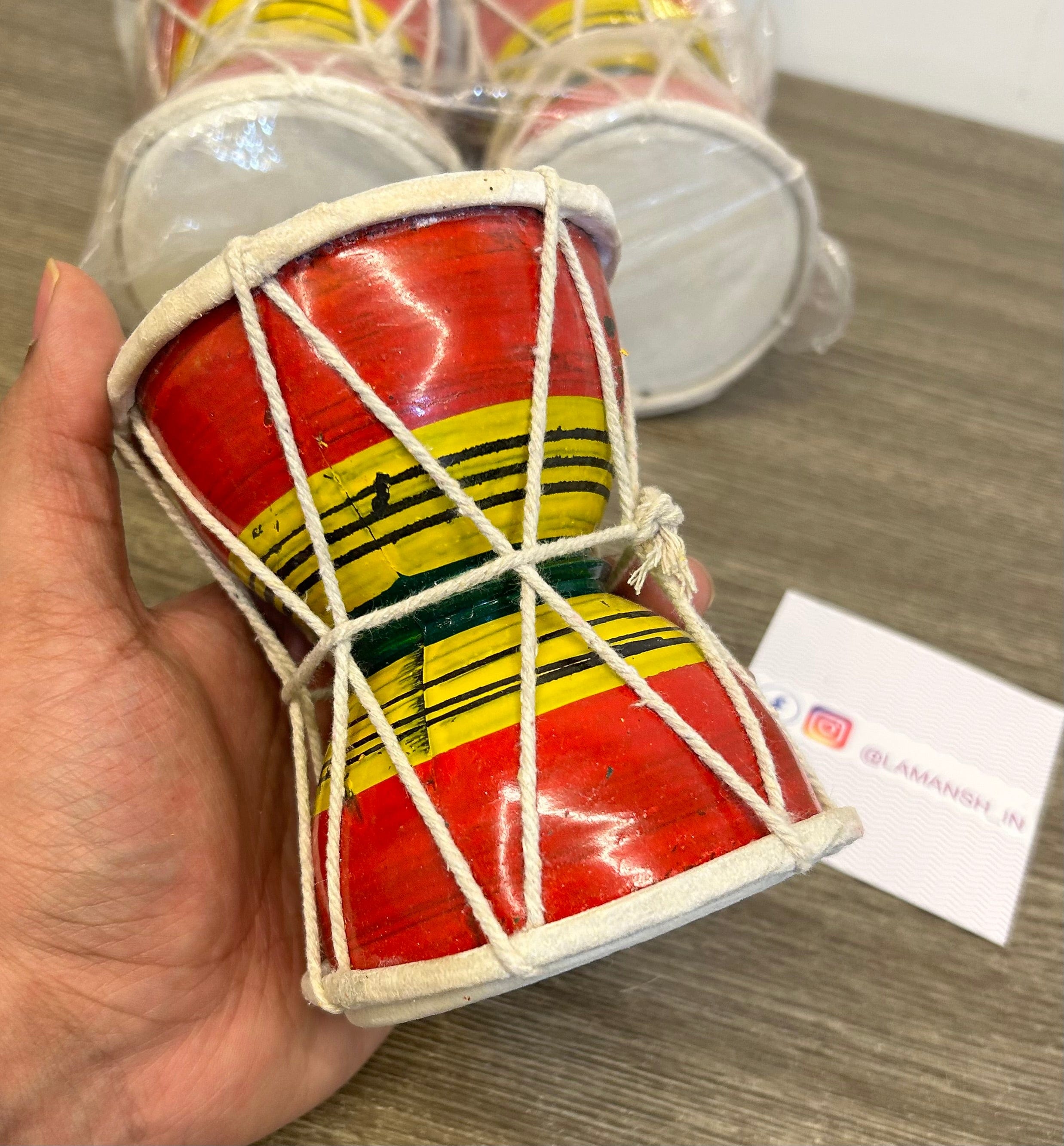 Wooden Handmade Damru for weddings and Pooja / Indian Musical Instrume ...