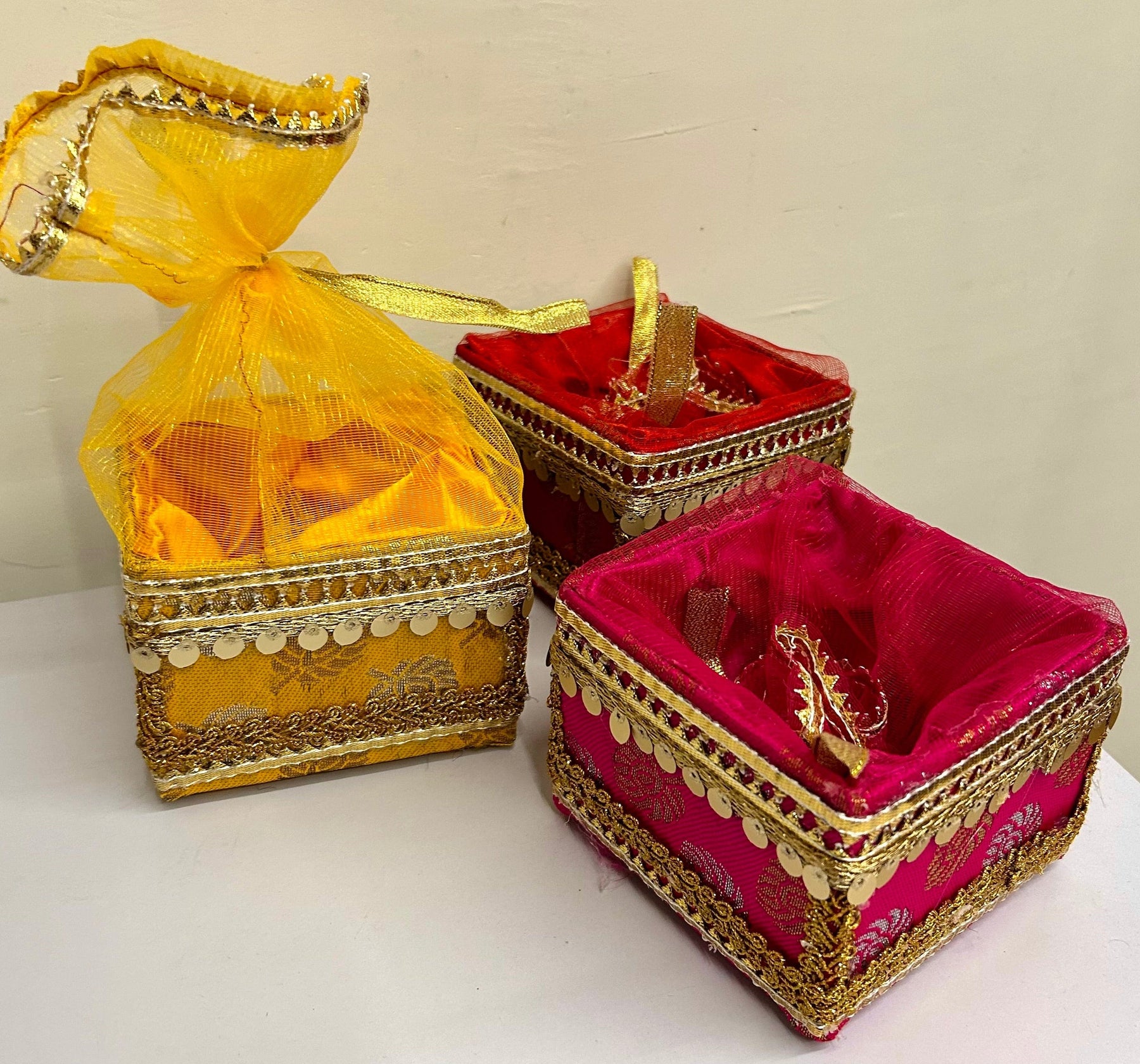 Designer Mithai Box hamper / Indian wedding favours hamper basket for ...