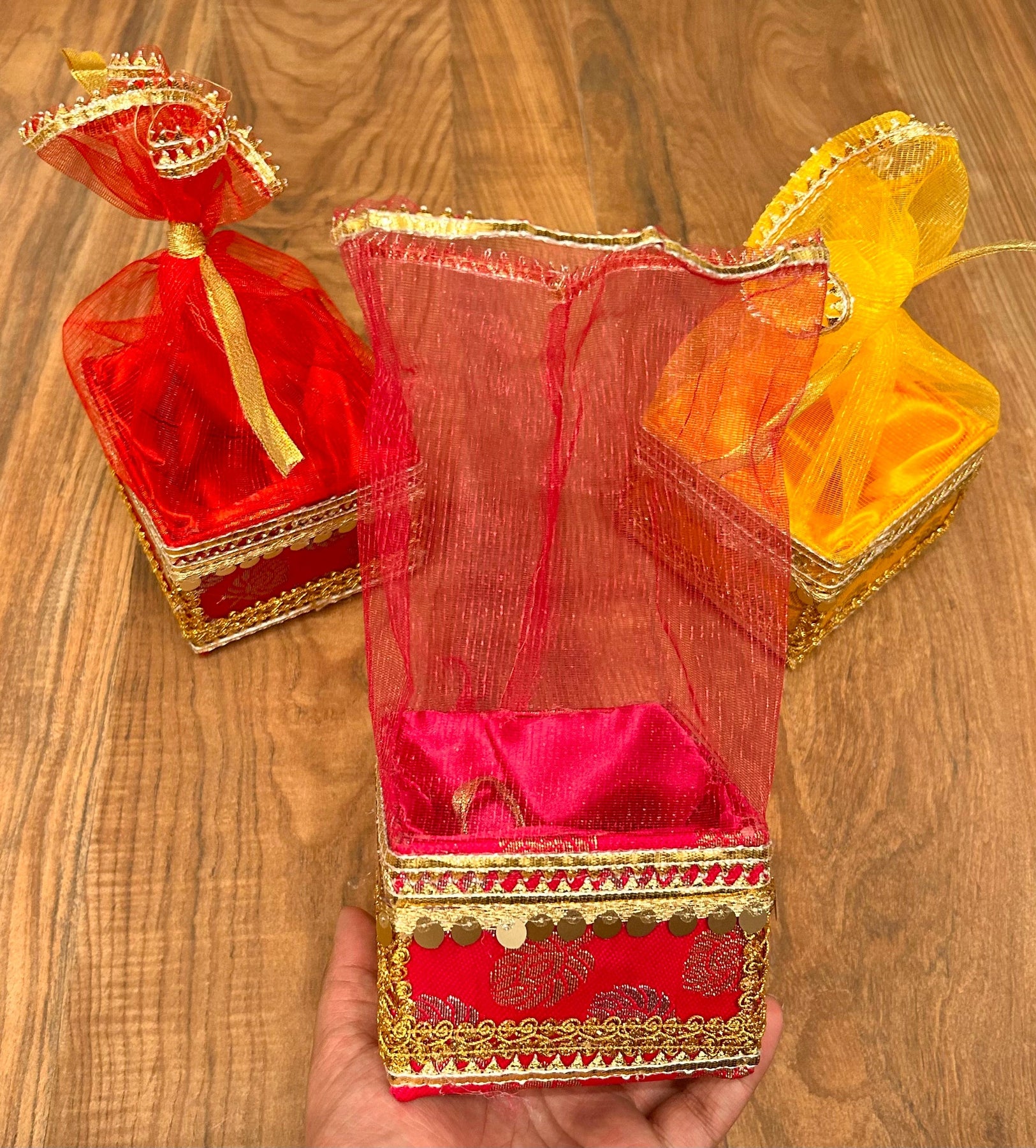Designer Mithai Box hamper / Indian wedding favours hamper basket for ...