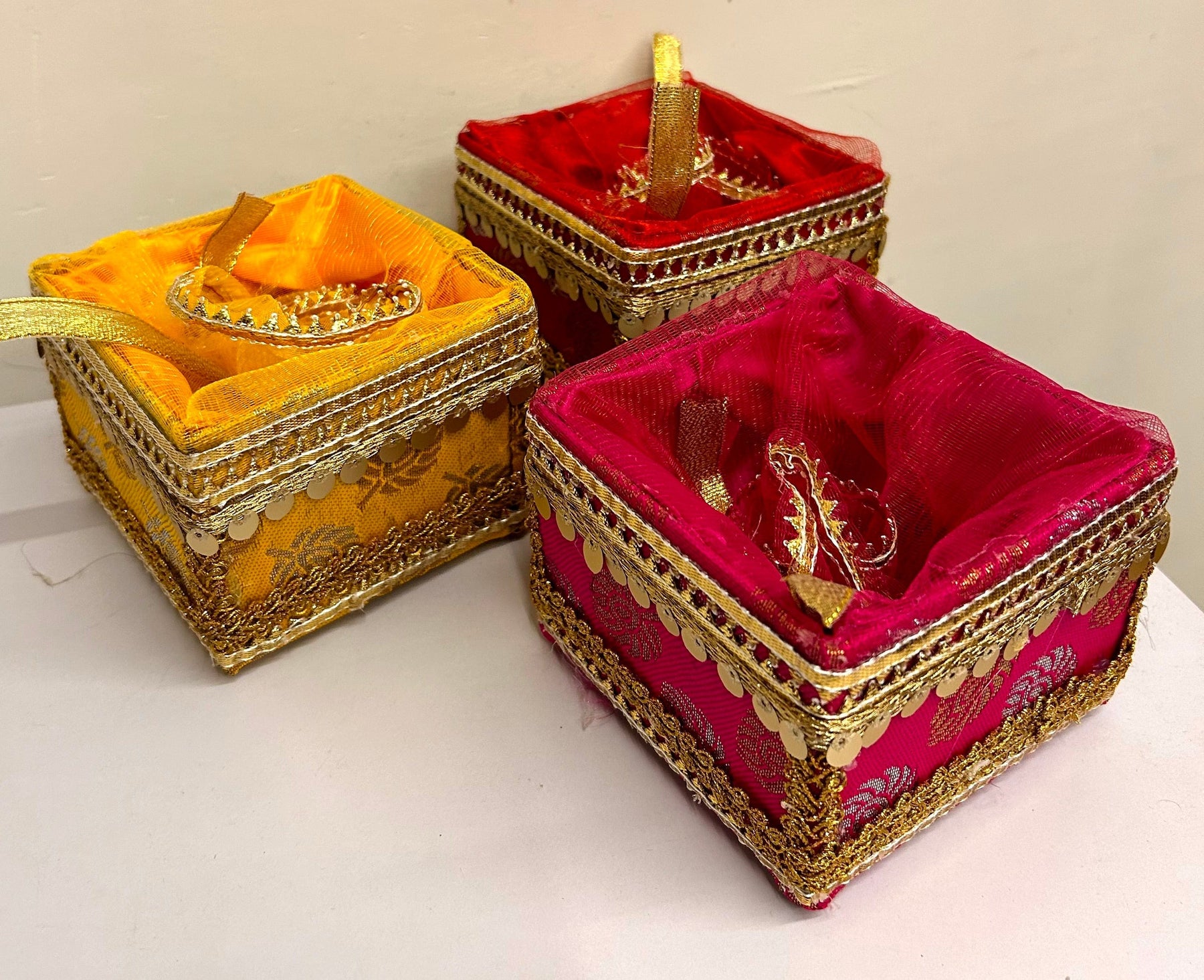 Designer Mithai Box hamper / Indian wedding favours hamper basket for ...