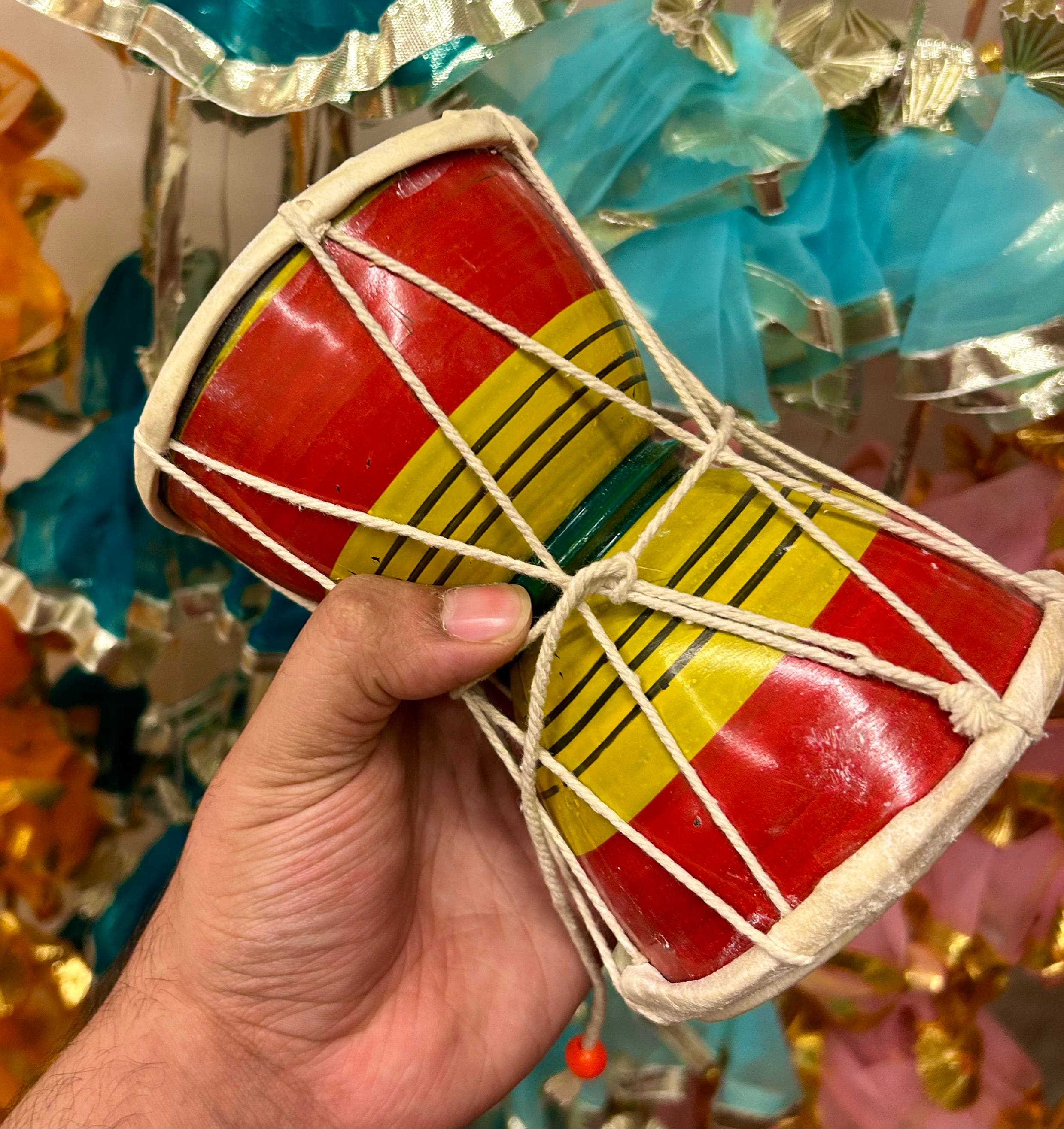 Wooden Handmade Damru for weddings and Pooja / Indian Musical Instrume ...