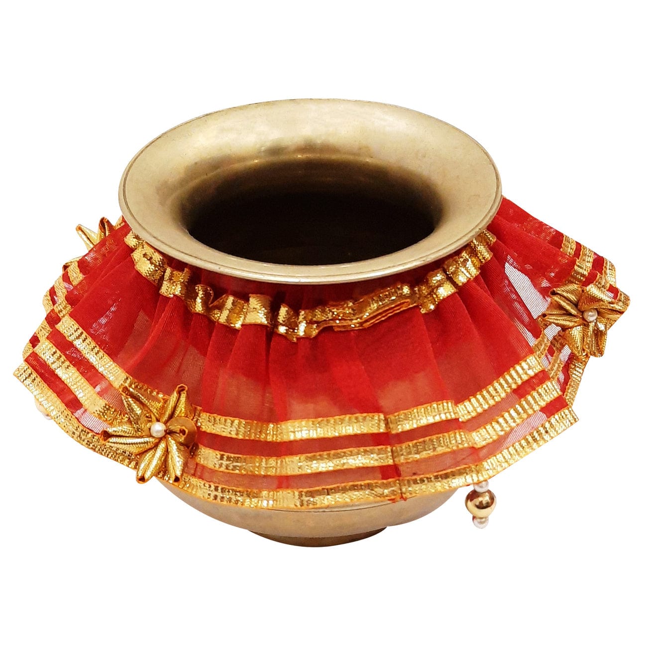 LAMANSH Pooja Lota Cover Frill for pooja ceremony / Gota and net work ...