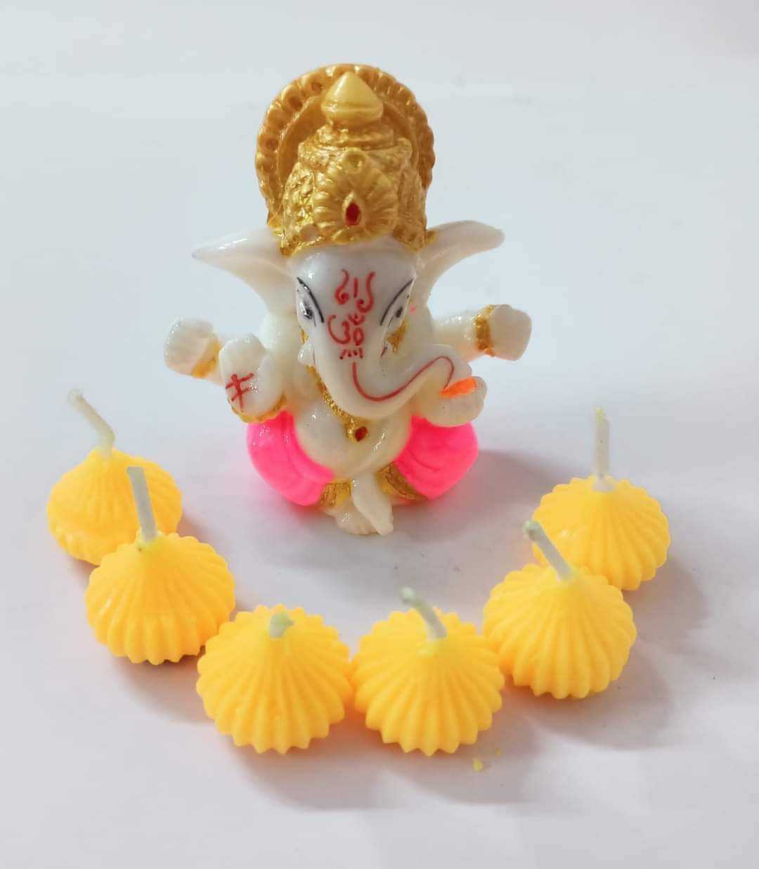 Modak wax candles 🕯️for Ganpati , Diwali & Festivals (Pack of 21 , sma ...