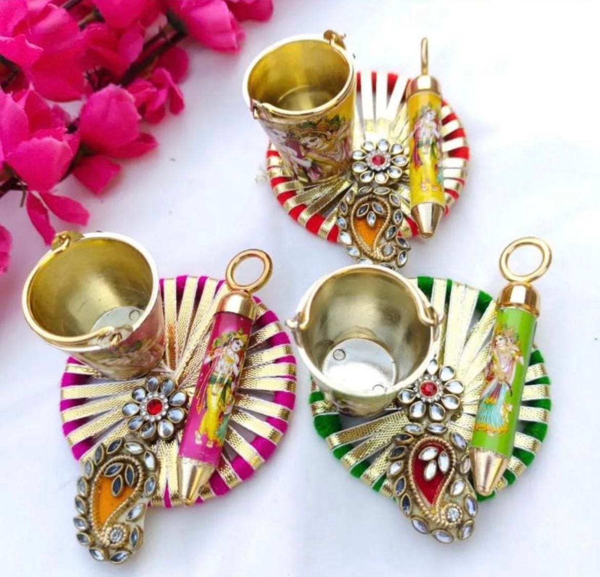 Holi Pichkari Gota Kundan Stone Platters for Holi 2023 – Lamansh
