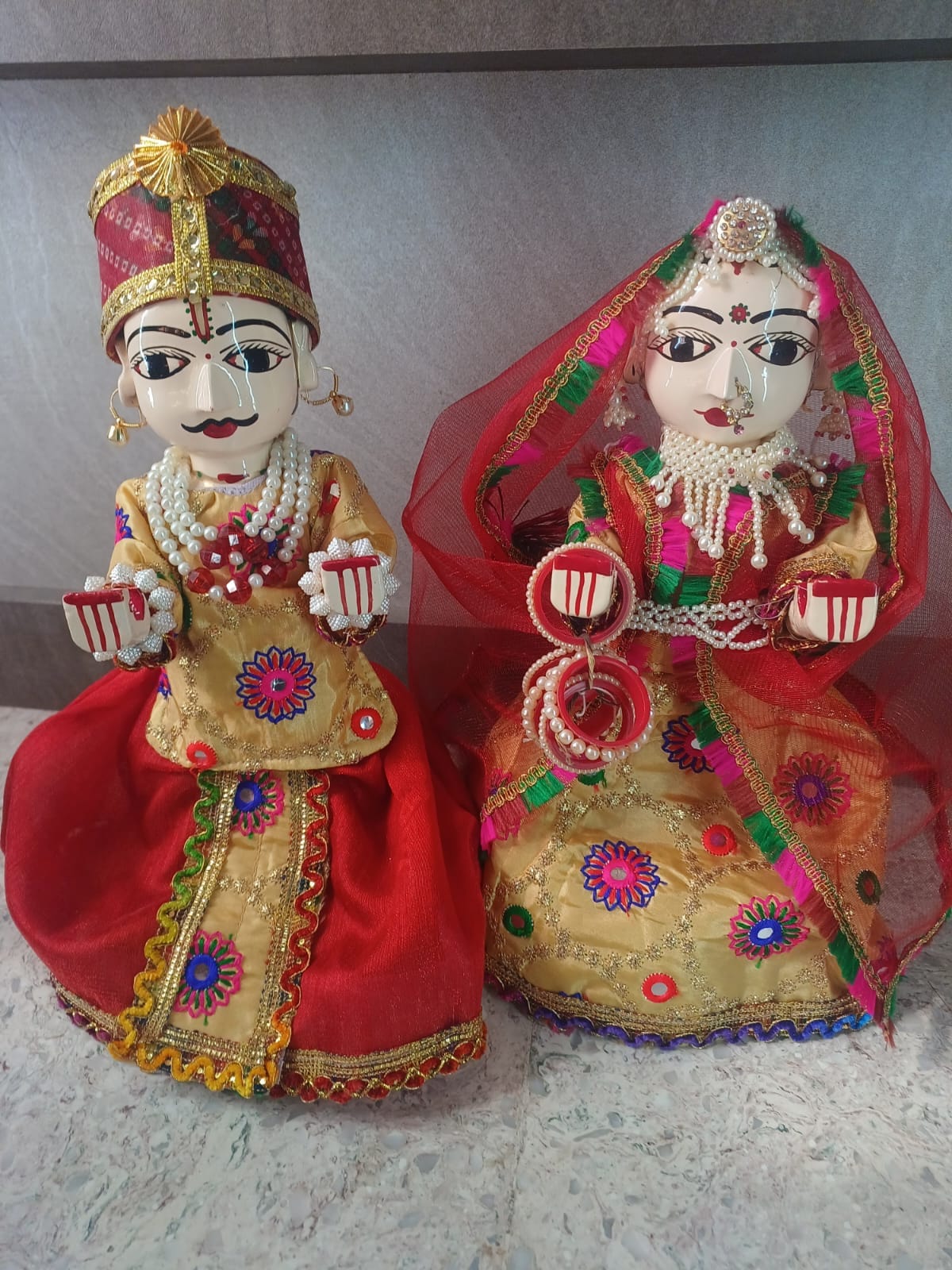 LAMANSH 12 inch Height Beautiful 😍 Handcrafted Wooden Isar Gangaur Ido ...