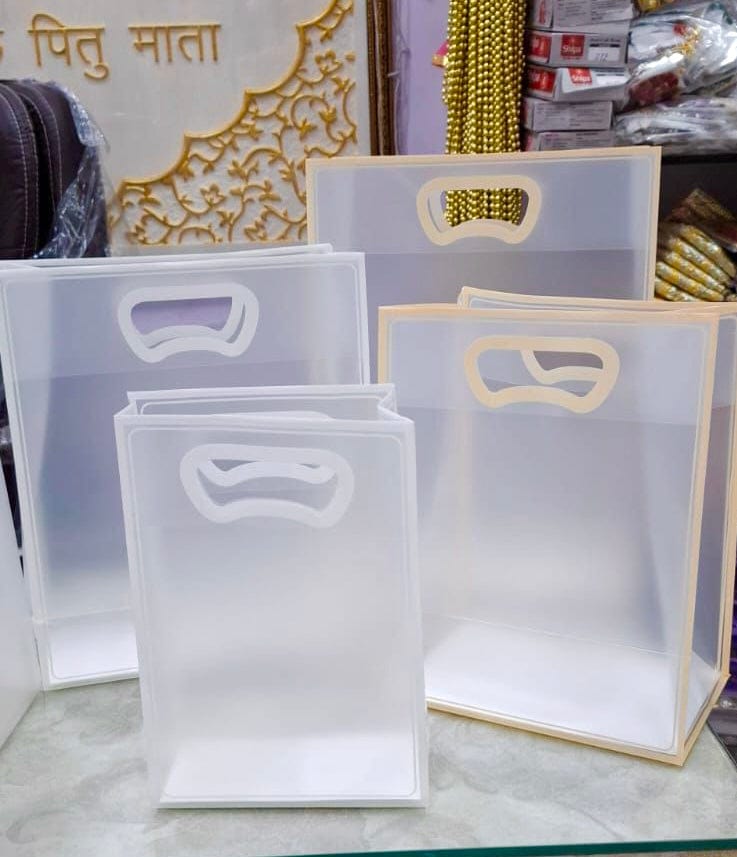 (Pack of 12) PVC transparent return Gifts bags for Wedding and Festiva ...