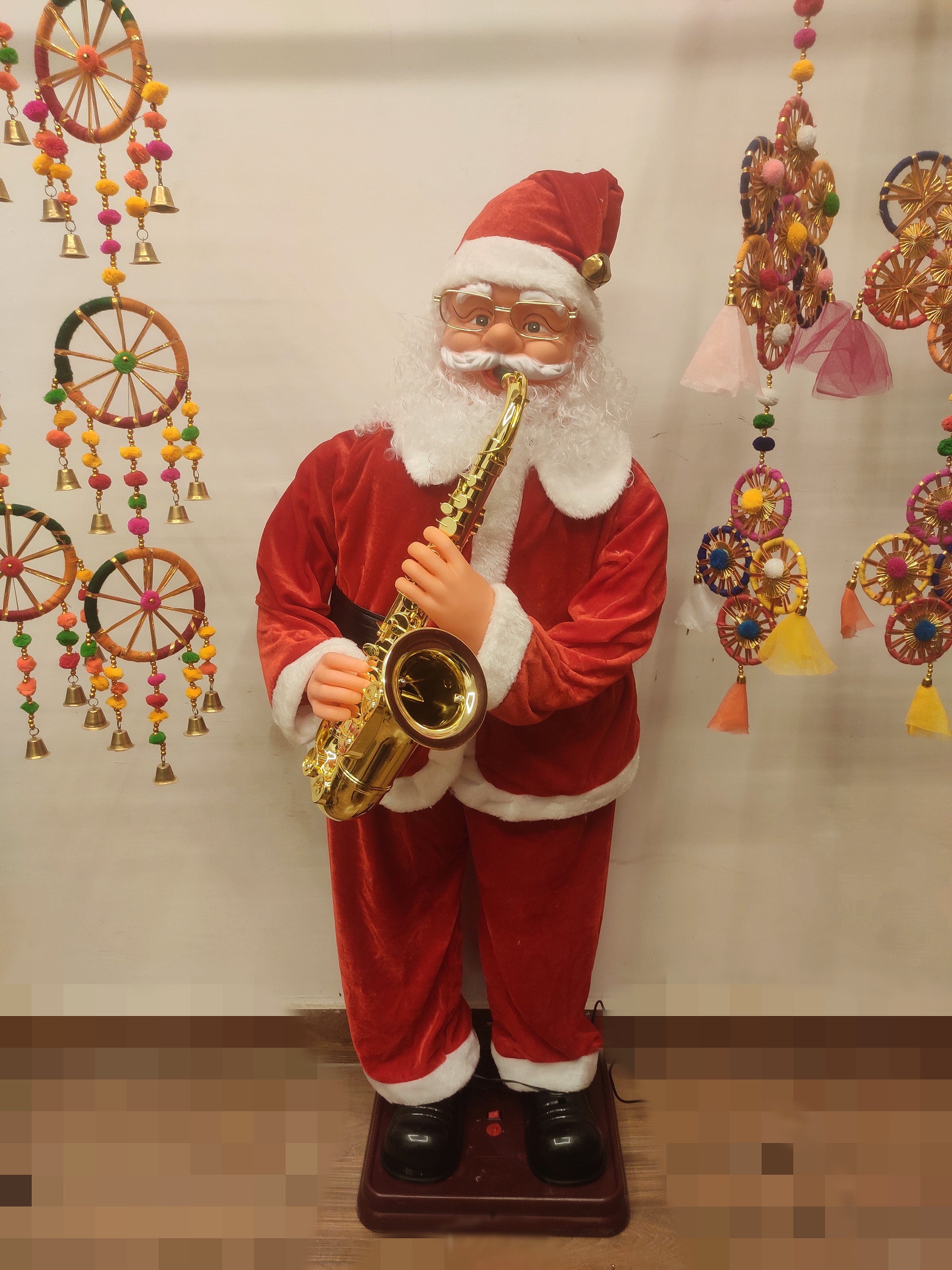 LAMANSH® 4 Ft Dancing Musical Electric Santa 🎅 Claus Figurine for Chri ...