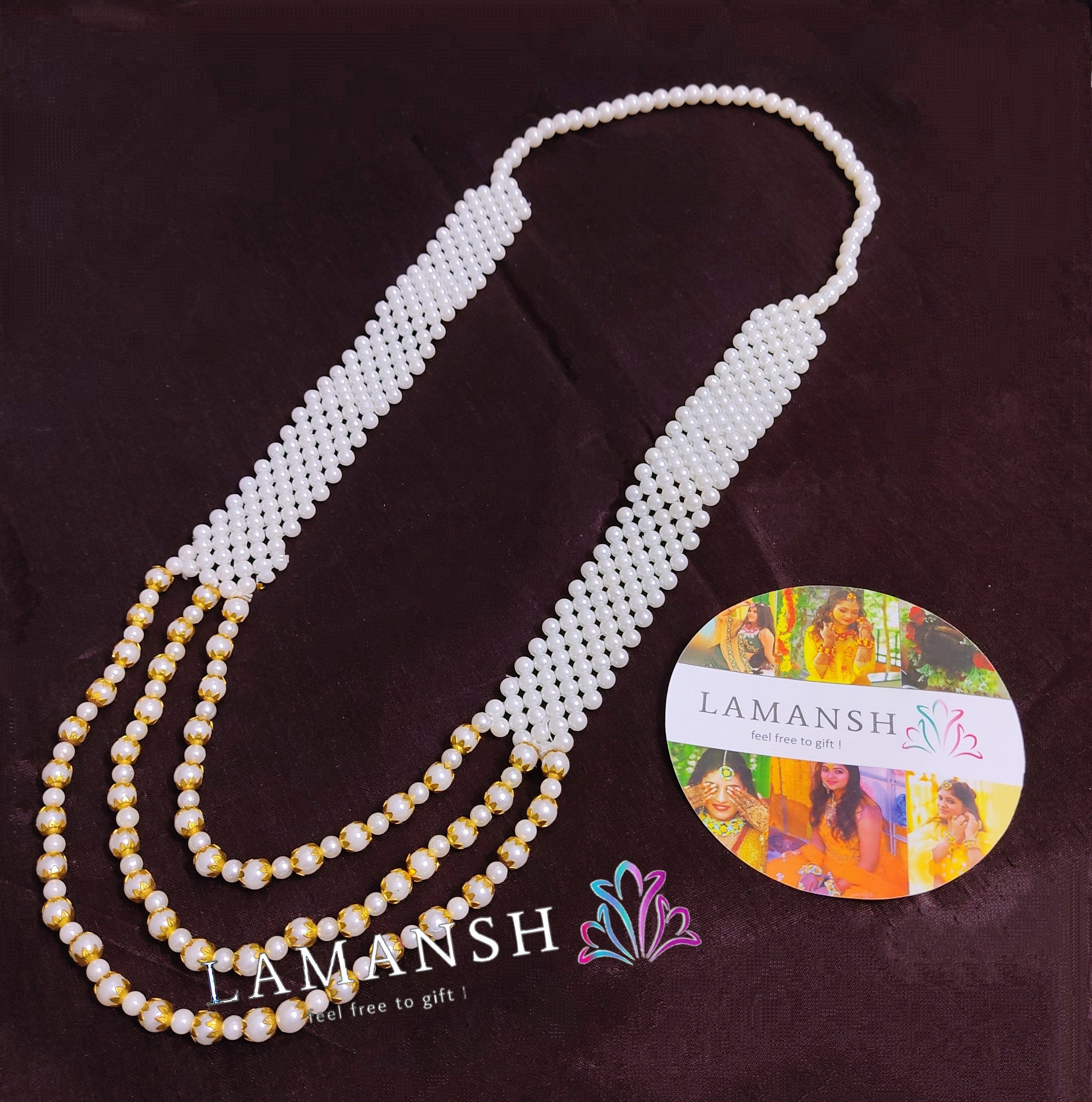 LAMANSH® Pack of 25 Barati Swagat Moti Mala / Dupatta / Stole For Wedd ...