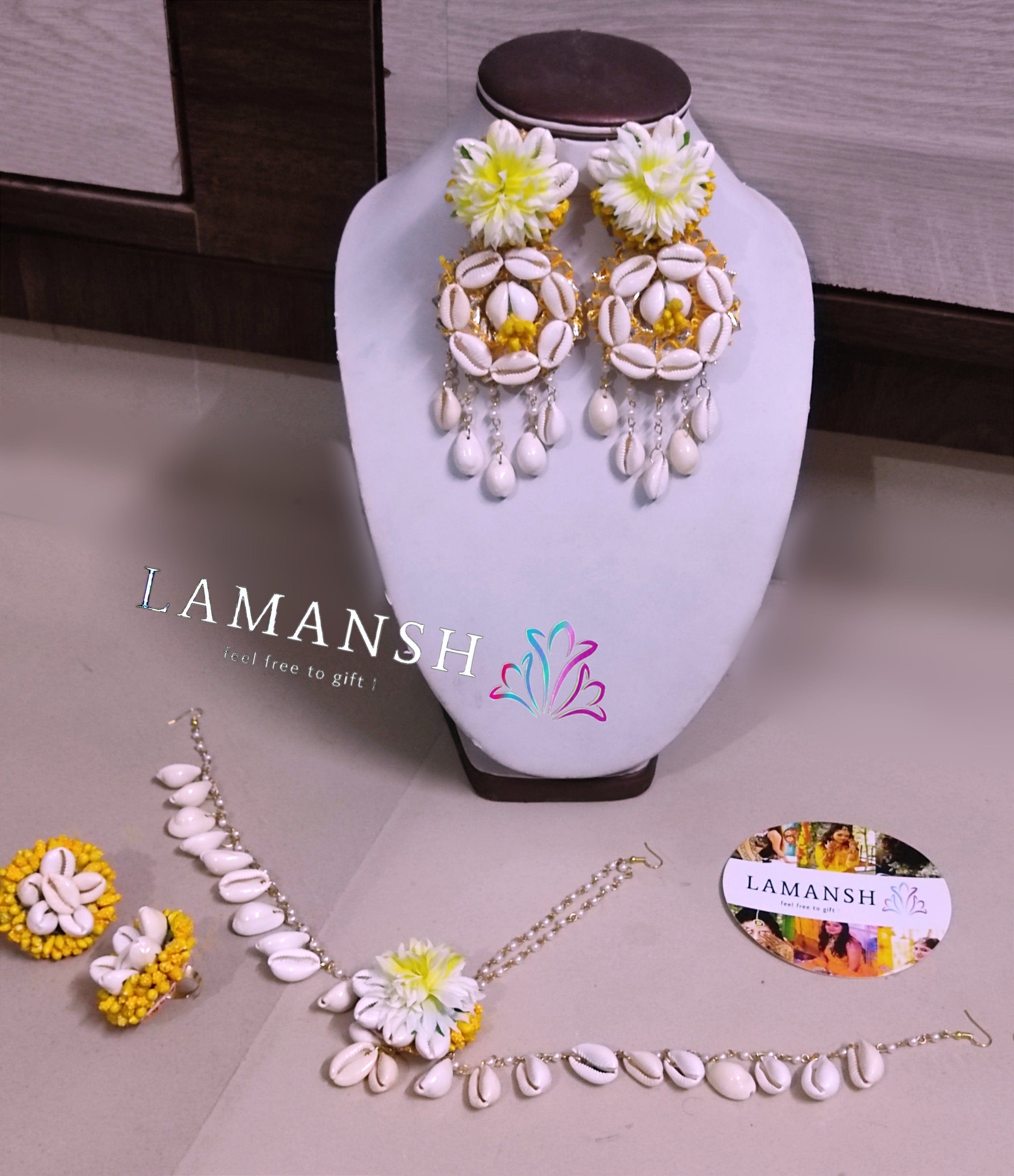 LAMANSH® Elegant Floral X Shells 🐚 Jewellery Set – Lamansh